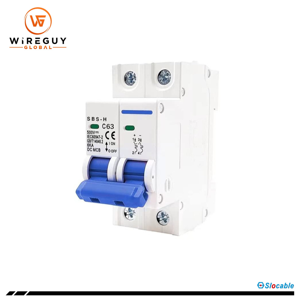Slocable MCB 500V 2P 25A - DC Solar Isolator – Wire Guy Global